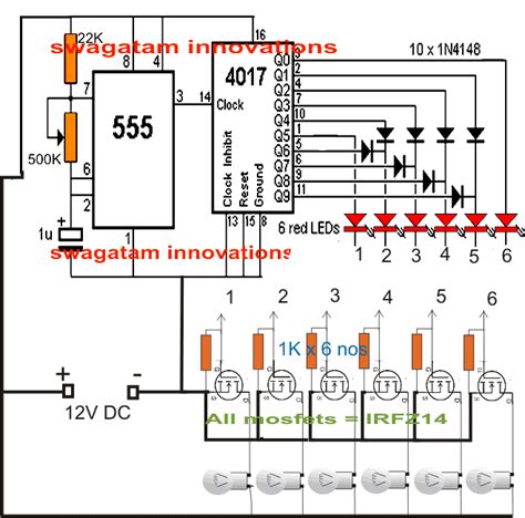 50 Led Chaser Circuit Diagram