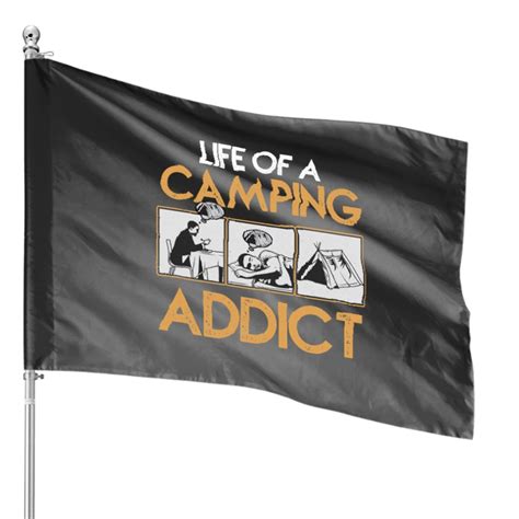 Camping Camp Addict Camper House Flags Sold By Prisonertelescopium Sku 250671299 50 Off