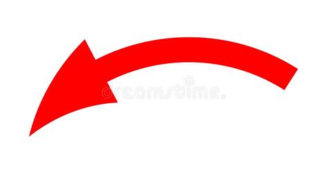 Seta Vermelha De Direção Torta Sobre Um Fundo Branco Ilustração Do