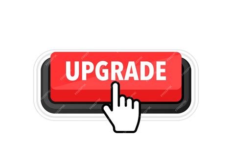 Premium Vector Upgrade Button With Cursor Pointer Click Vector Web Button