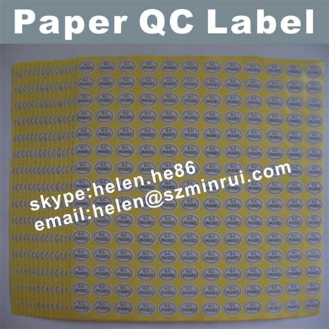 Self Adhesive Qc Passed Sticker From China Manufacturer Shenzhen