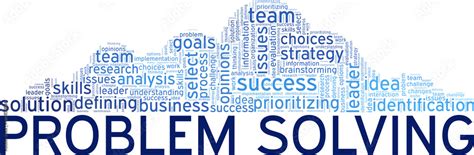 Problem Solving Conceptual Vector Illustration Word Cloud Isolated On White Background Stock
