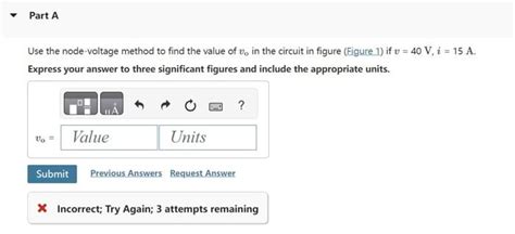 Solved Of Use The Node Voltage Method To Find The Value Chegg