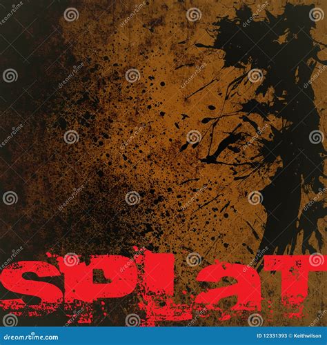 Grunge Background With Splat Text Stock Illustration Illustration Of