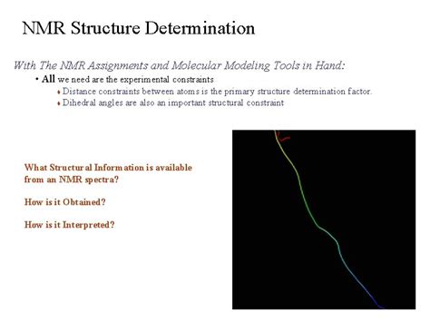 Nmr Structure Determination With The Nmr Assignments And