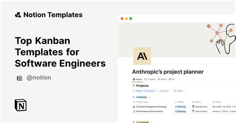 Top Kanban Templates For Software Engineers Notion Template Marketplace