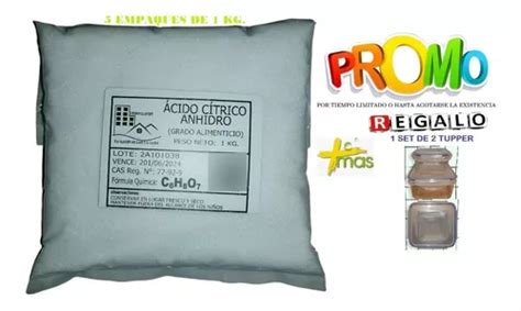 Ácido Cítrico Anhidro Kg grado Alimenticio Cuotas sin interés