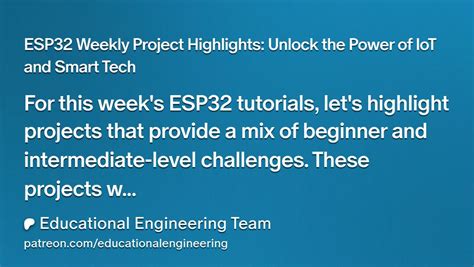 Educational Engineering Team On Linkedin Esp32 Techtips Diy Iot