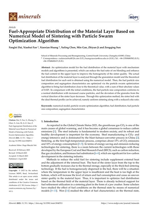 Pdf Fuel Appropriate Distribution Of The Material Layer Based On