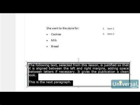 Microsoft Publisher Tutorials Lesson Formatting Paragraphs Within Text Boxes Microsoft