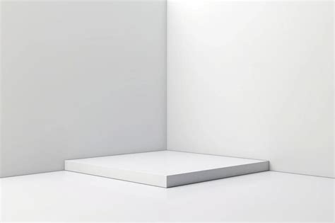 Corner Of Empty Room With White Walls Floor Premium AI Generated Image