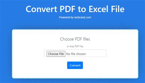 Convert PDF To Excel Online Tool WizBrand Wizbrand