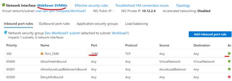 Azure Vm In Another Spoke Virtual Network Cannot Be Accessed Via Rdp Stack Overflow