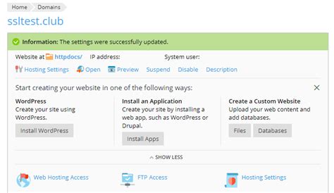 Installing An Ssl Certificate On Plesk Onyx Hosting