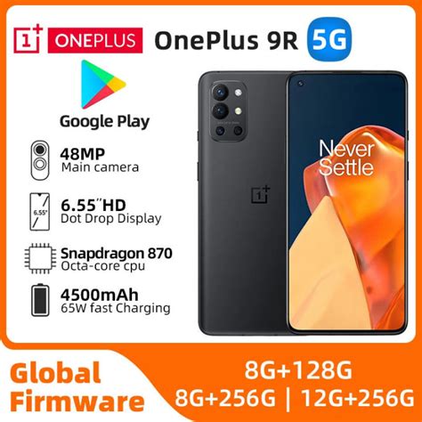 Global Rom Oneplus 9r 9 R 5g สมาร์ทโฟน8gb 256gb Snapdragon 870 120hz Amoled จอแสดงผล65w Warp