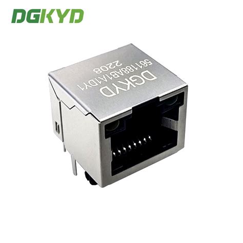 Single Port Tab Up 8p8c Shielded Rj45 Ethernet Socket With Light