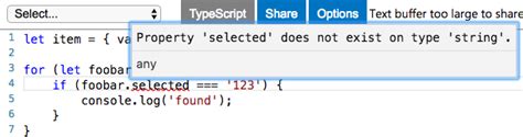 Typescript Infers Incorrect Type Ts2339 Property Selected Does Not