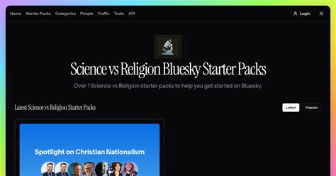 Science Vs Religion Bluesky Starter Packs [1 Lists • Mar 2025]