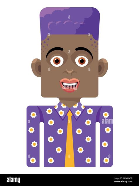 Young African Man Wearing Stock Vector Images Alamy
