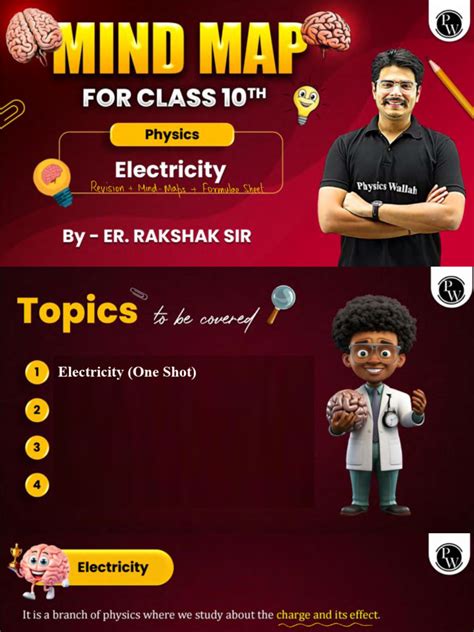 Electricity Class Notes Class 10th Mind Map Series Pdf
