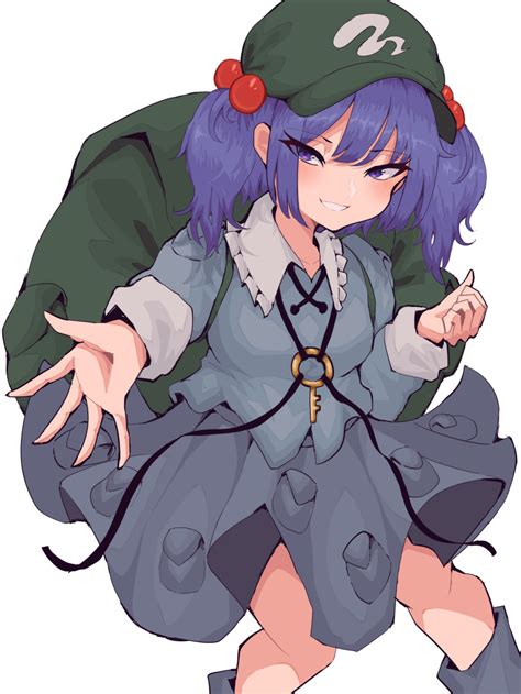 Safebooru 1girl Absurdres Backpack Bag Blue Hair Blue Skirt Boots