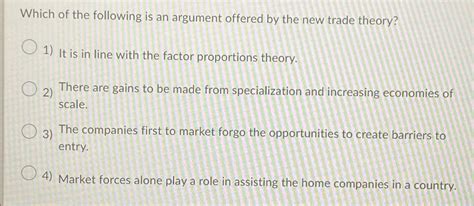 Solved Which Of The Following Is An Argument Offered By The Chegg