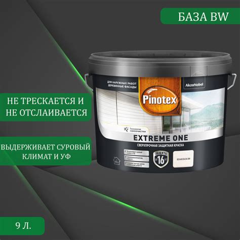 Пропитка декоративная для защиты древесины Pinotex Extreme One база BW ...