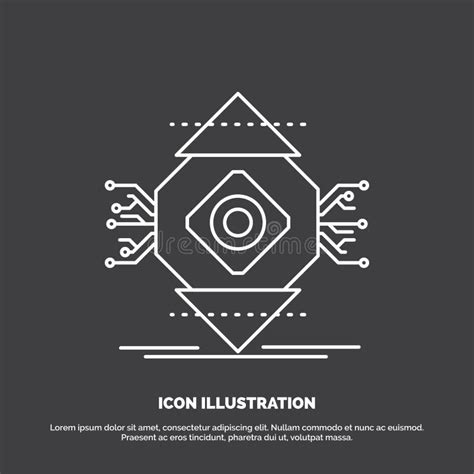 Ubicomp Computing Ubiquitous Computer Concept Icon Line Vector Symbol For Ui And Ux