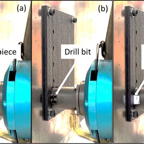 Photographs Of Robotic Drilling Process A Robot Clamps Onto The