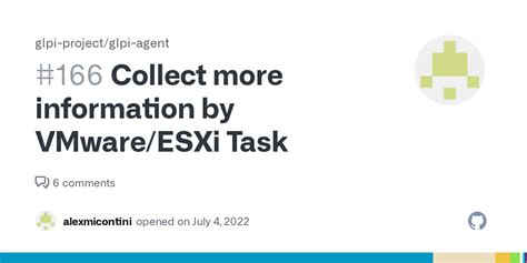 Collect More Information By Vmwareesxi Task · Issue 166 · Glpi