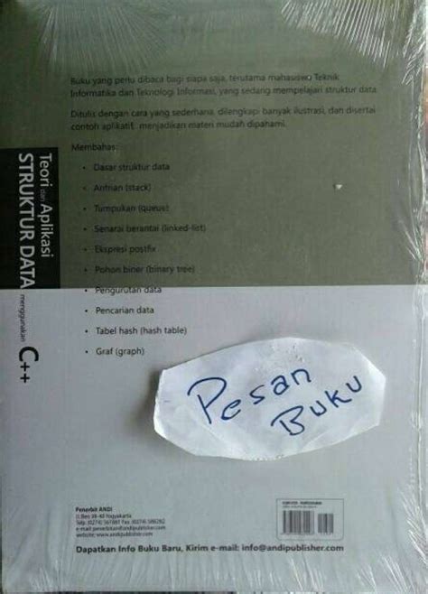 Promo Buku Teori Dan Aplikasi Struktur Data Menggunakan C Diskon 23