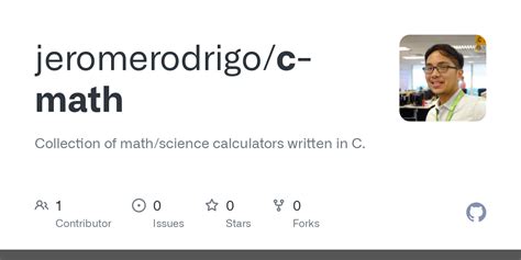 GitHub Jeromerodrigo C Math Collection Of Math Science Calculators Written In C
