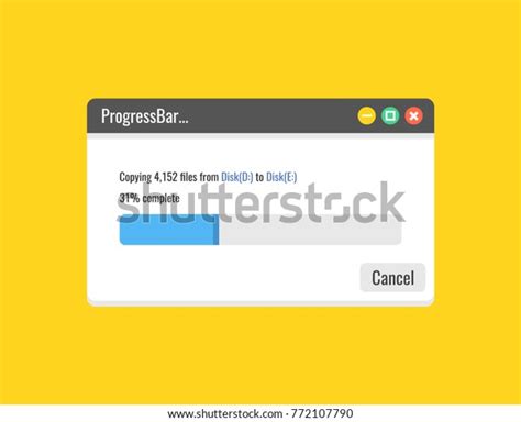 Progress Bar File Copying Template Vector Stock Vector Royalty Free 772107790 Shutterstock