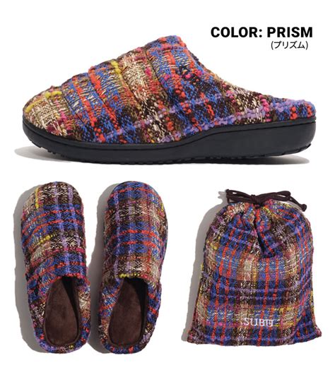 楽天市場割引クーポン配布中 SUBU TWEED スブ ツイード サンダル SANDAL スリッポン 秋冬のサンダル ファー スリッパ