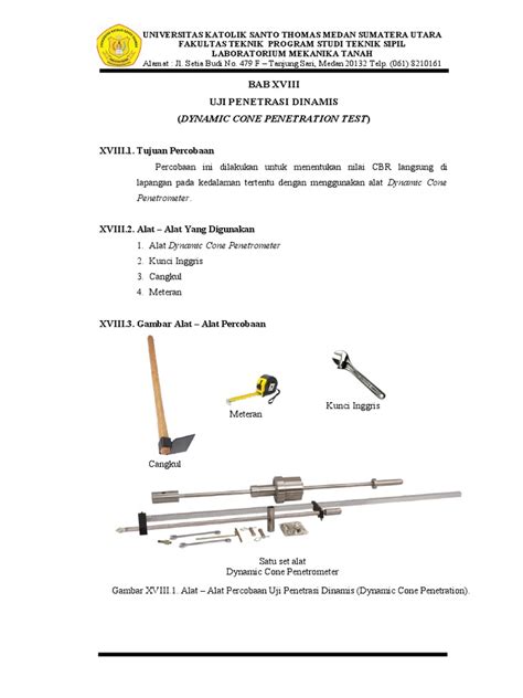 Bab Xviii Uji Penetrasi Dinamis Dynamic Cone Penetration Test Pdf