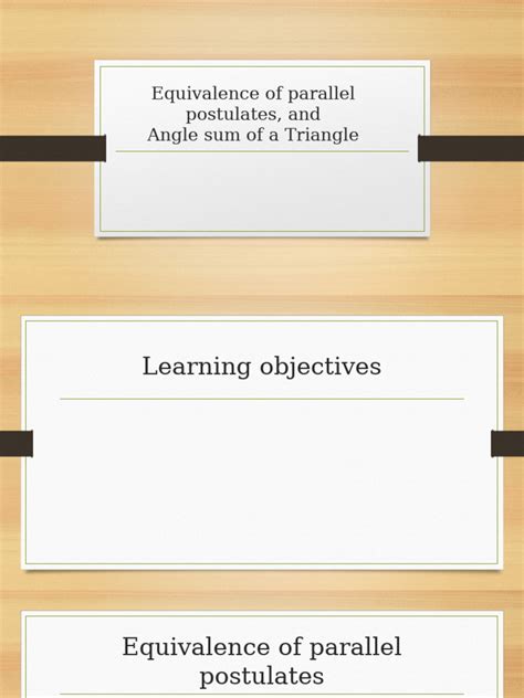 Equivalence Of Parallel Postulates And Pdf Triangle Elementary Mathematics