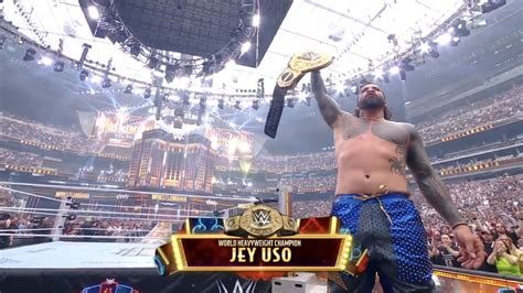 Gunther Taps Out As Jey Uso Wins Championship At Wrestlemania