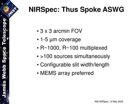 Ppt Introduction To Nirspec Powerpoint Presentation Free Download