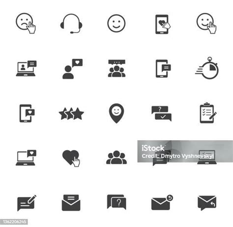 흰색으로 격리된 피드백 실루엣 벡터 아이콘입니다 웹 모바일 앱 Ui 디자인 및 인쇄를 위한 피드백 아이콘 설정 아이콘에 대한 스톡 벡터 아트 및 기타 이미지 Istock