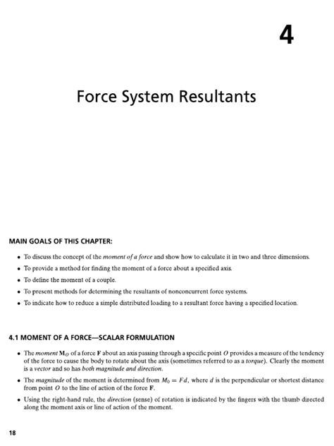 Lectura Tema 3 Resultantes De Un Sistema De Fuerzas Pdf