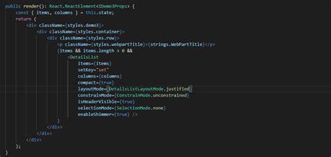 Spfx Office Ui Fabric React Detailslist And Propertyfieldcodeeditor To