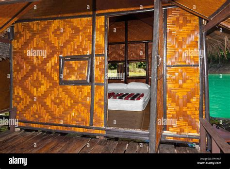 Interior Of Bedroom At NANG PRAI RAFT HOUSE On CHEOW EN LAKE In The