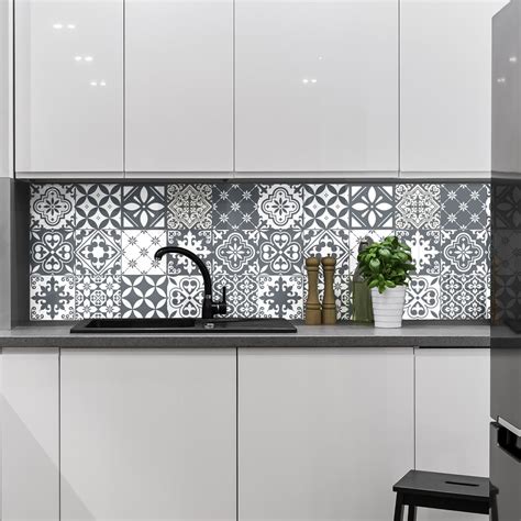 15 Stickers Carrelages Azulejos Nuance De Gris Tendance Art Et Design