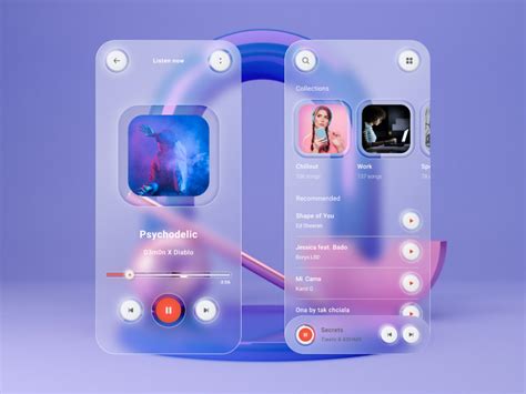Glassmorphism Ui A New Variant Of Neumorphism Mobile App Design