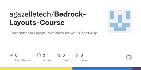 GitHub Agazelletech Bedrock Layouts Course Foundational Layout Primitives For Your React App