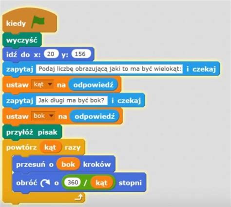 Scratch jak zrobić kąt z kwadratów Brainly pl