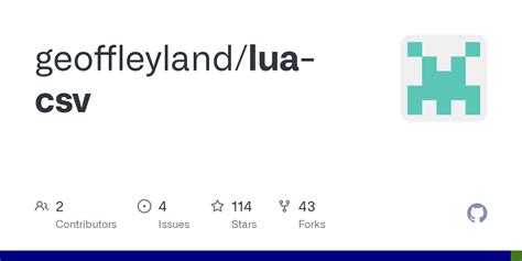 GitHub Geoffleyland Lua Csv