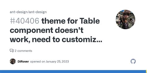 Theme For Table Component Doesn T Work Need To Customize Header Issue Ant Design Ant