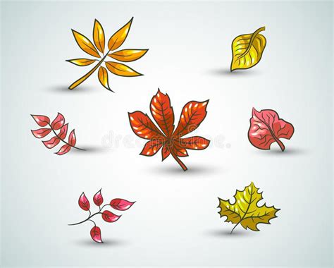 Feuilles De Griffonnage D Ensemble D Arbres D Isolement Sur Le Fond