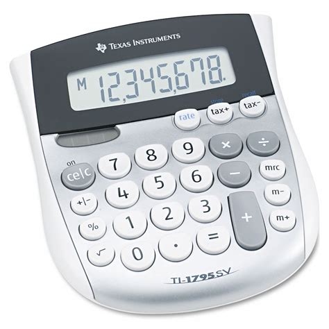 Texas Instruments Lcd 8 Digits Displayed Desktop Calculator 35w792 Texti1795sv Grainger
